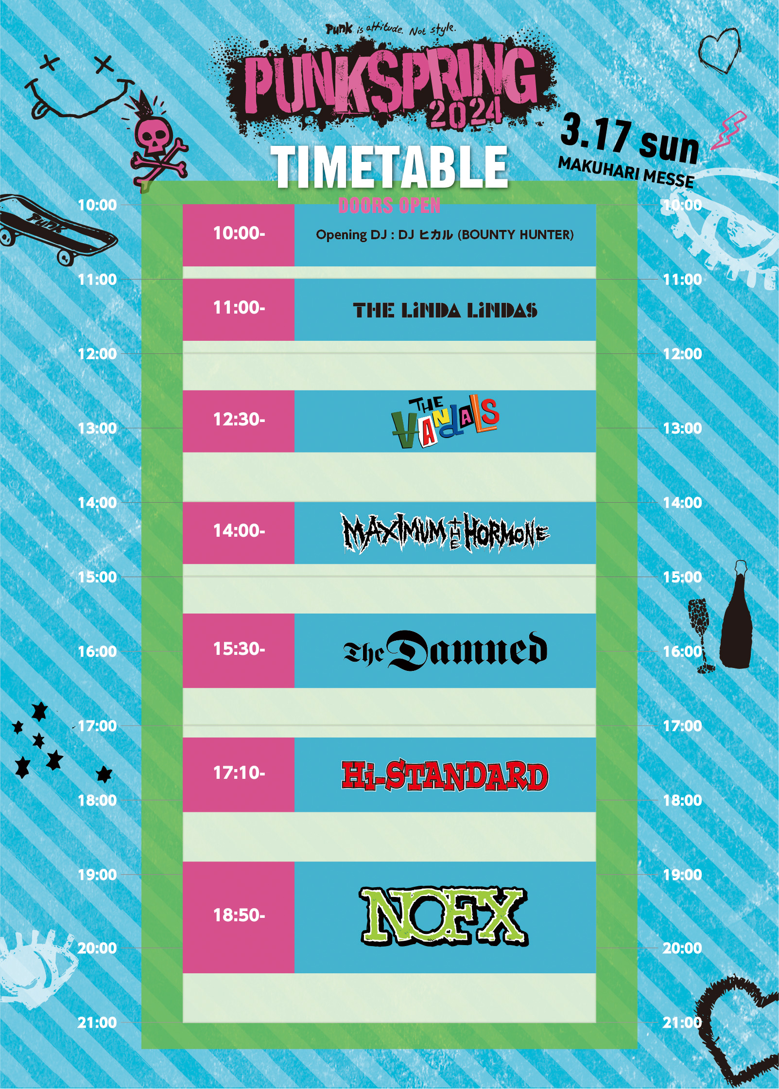 TIMETABLE | PUNKSPRING 2024開催！